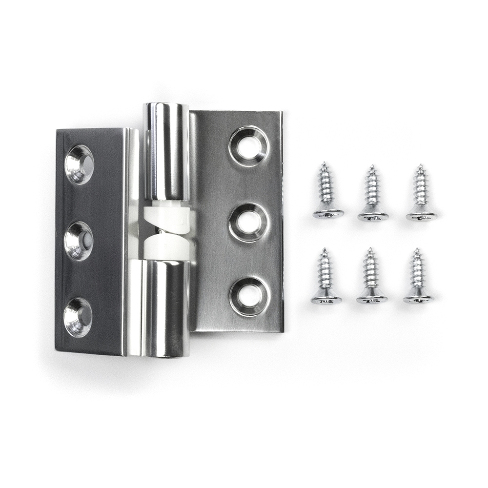 LH Polished Aluminium Hinge - TBS Amwell